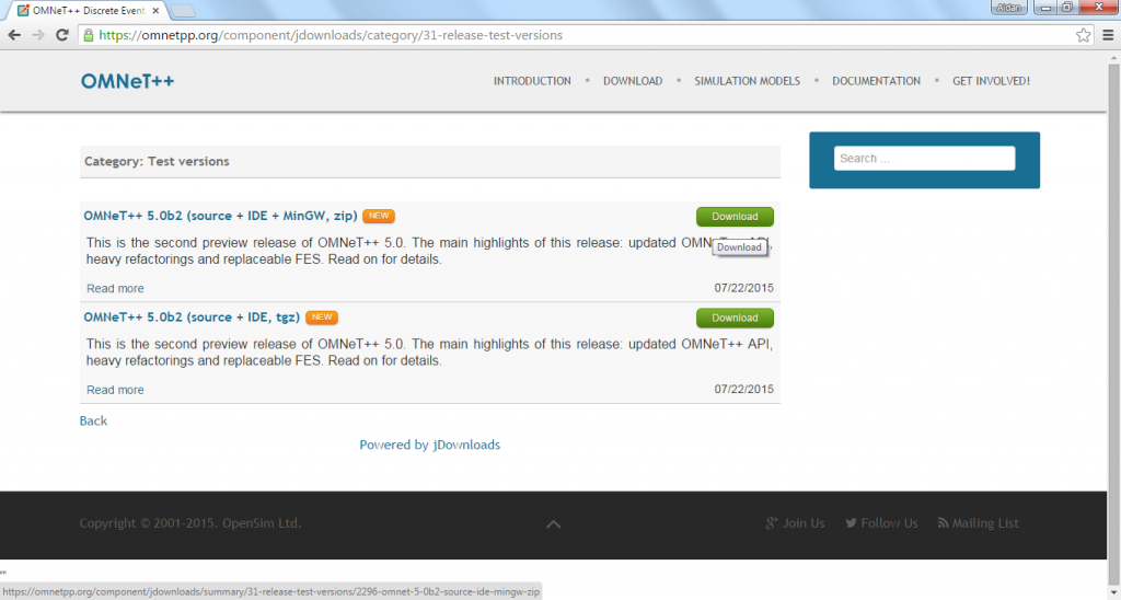 OMNET INSTALLATION Step 2 – OMNeT++ Simulator