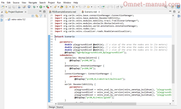 Utilizations of Ned File in OMNeT++