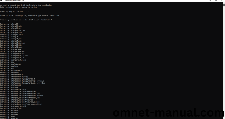 How to install OMNET++ 5.7