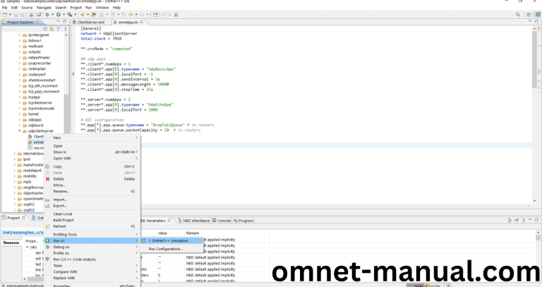 How to run INET Framework packages in OMNET++