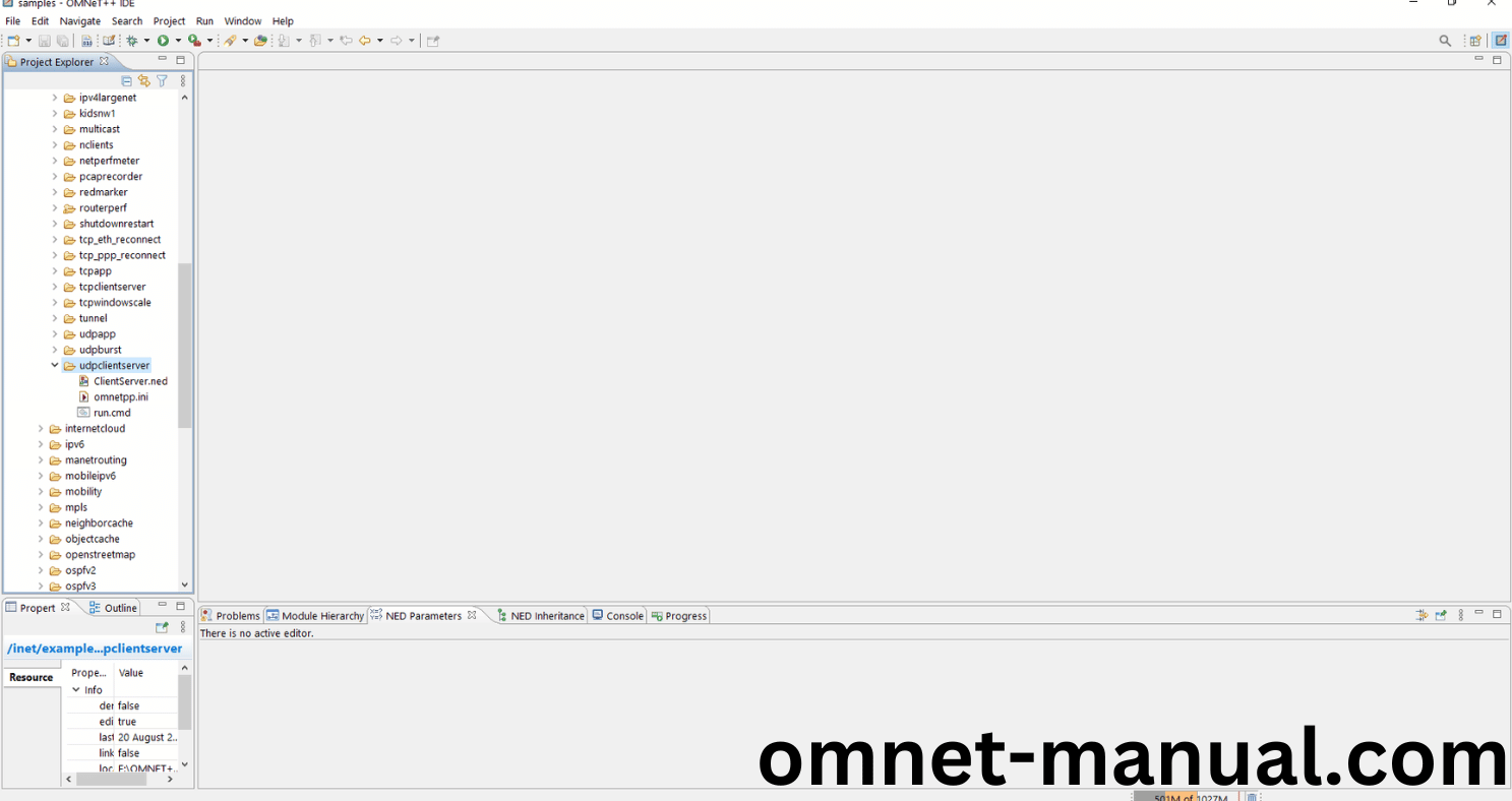 Executing The Example Inet Framework Program Omnet Simulator