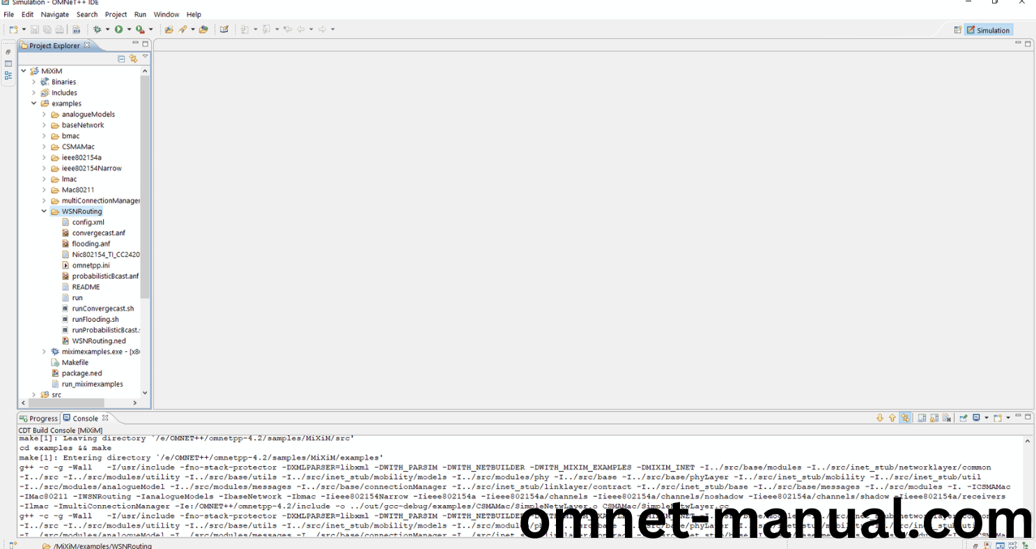 Executing The Example Mixim Framework Program Omnet Simulator
