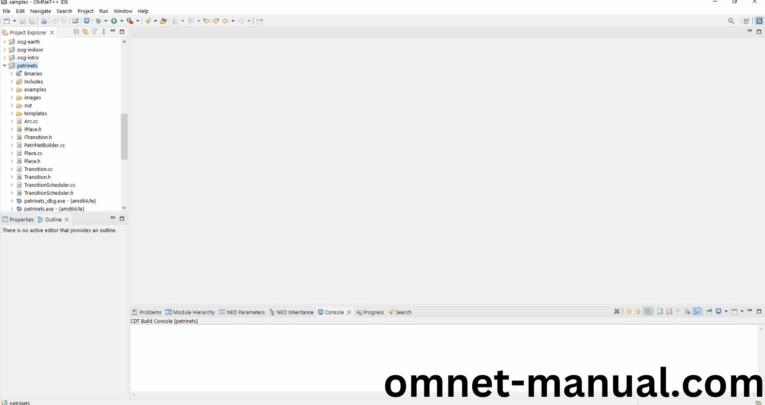 Executing The Example Program Using Ccomponent Header File Omnet Simulator