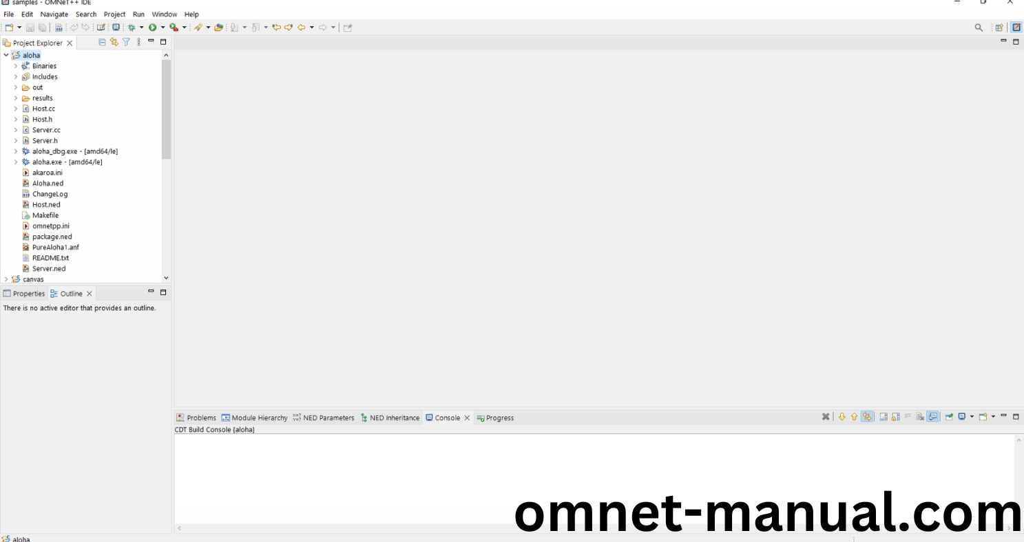 Executing the Example Program Using cPacket header file – OMNeT++ Simulator
