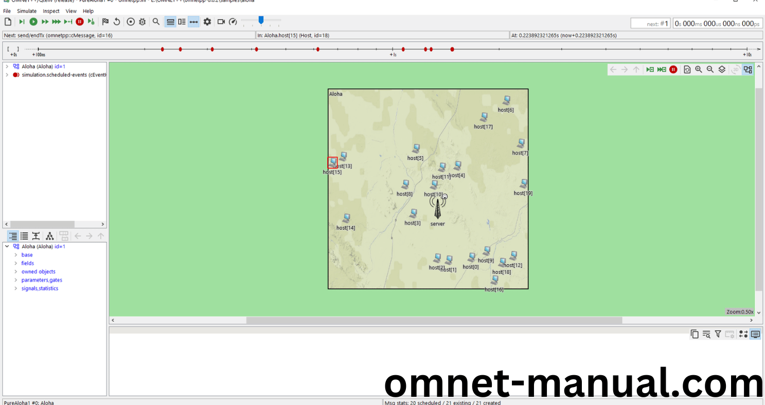 Executing the Example Program Using cPar header file – OMNeT++ Simulator
