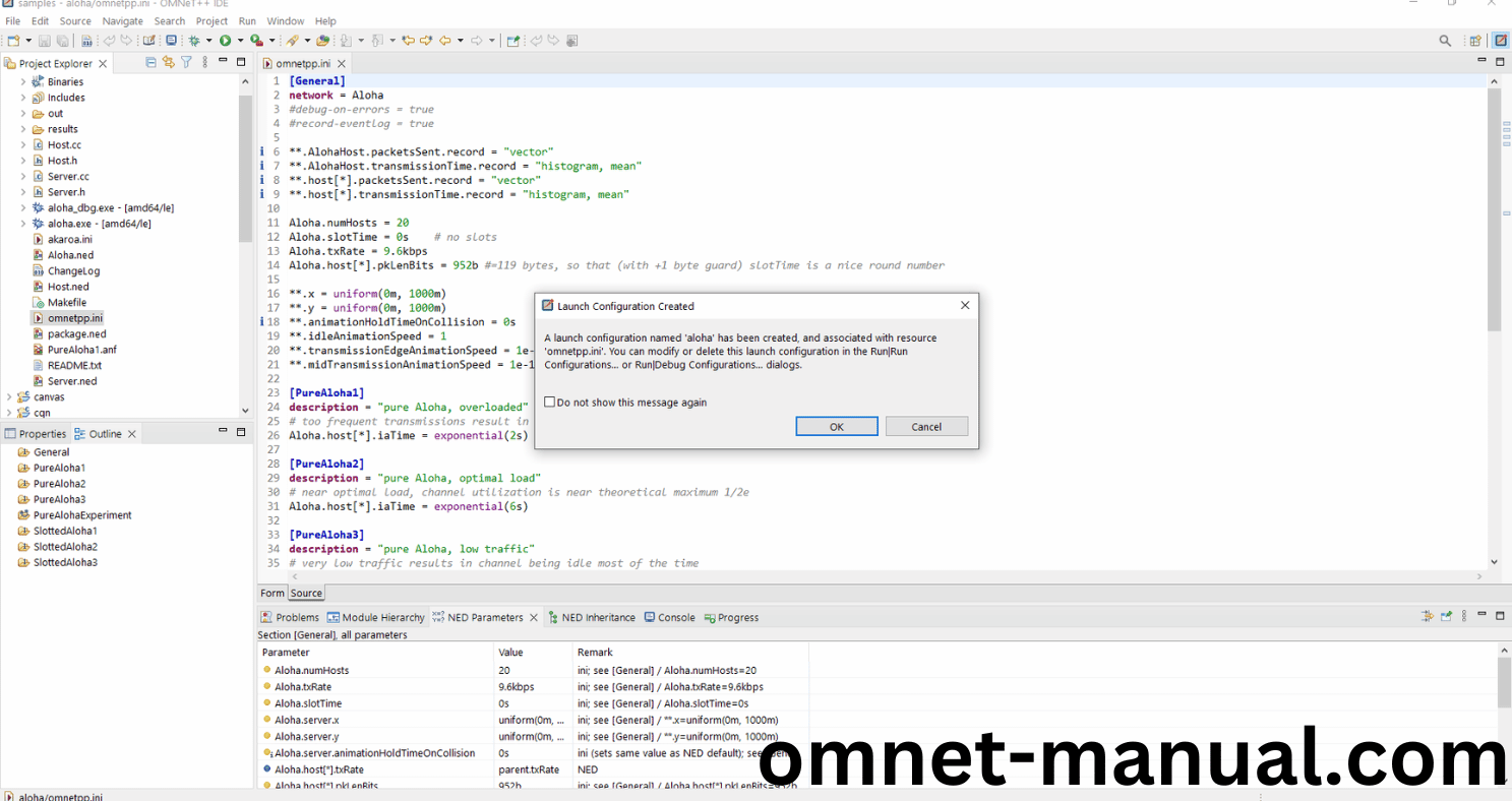 Executing the Example Program Using cResultRecorder header file – OMNeT++ Simulator