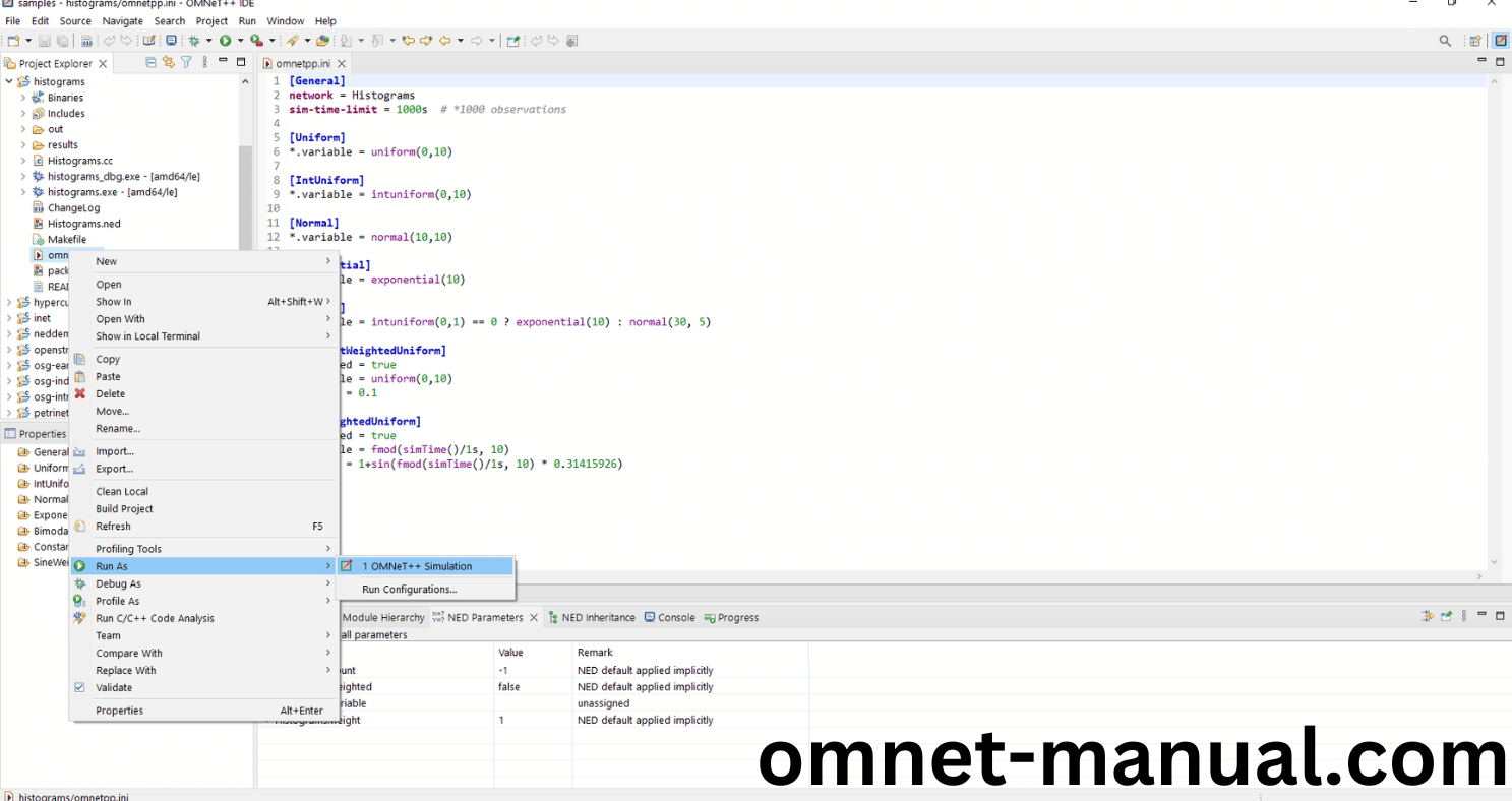 Executing The Example Program Using Cpsquare Header File Omnet