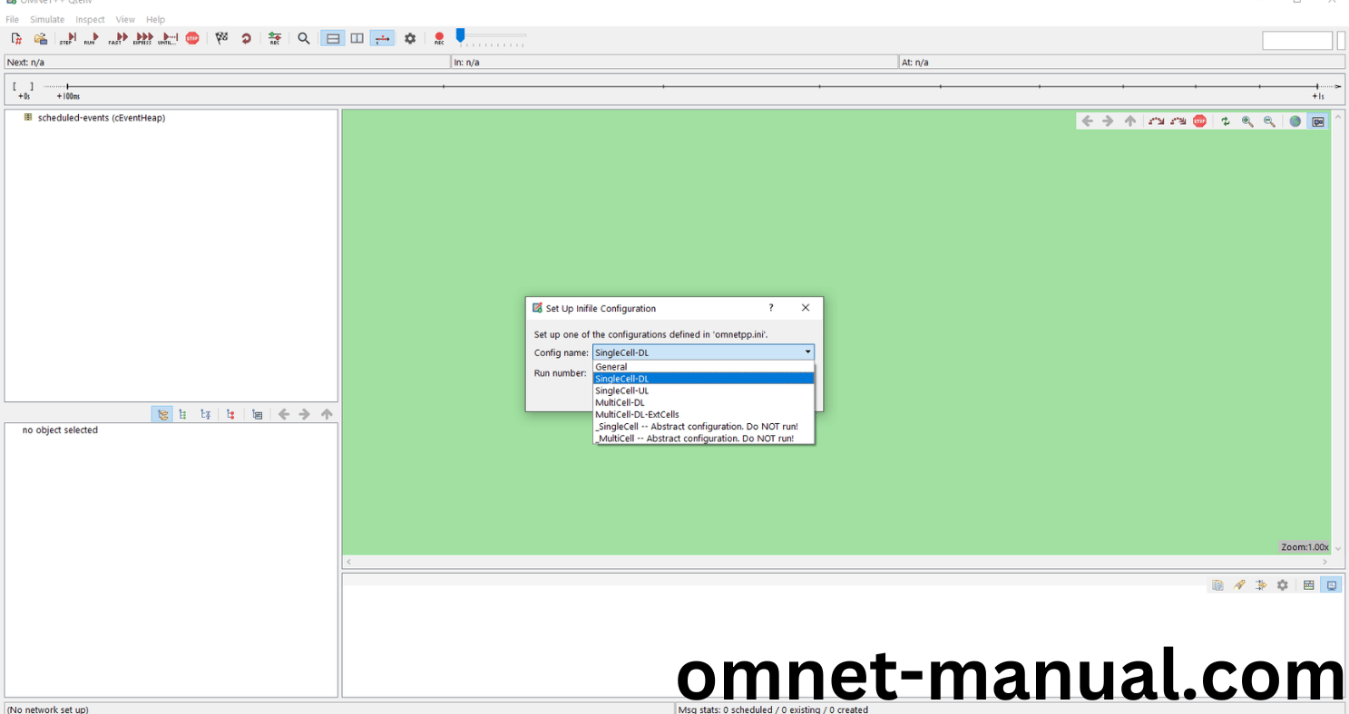 Executing The Example Simulte Framework Program Omnet Simulator