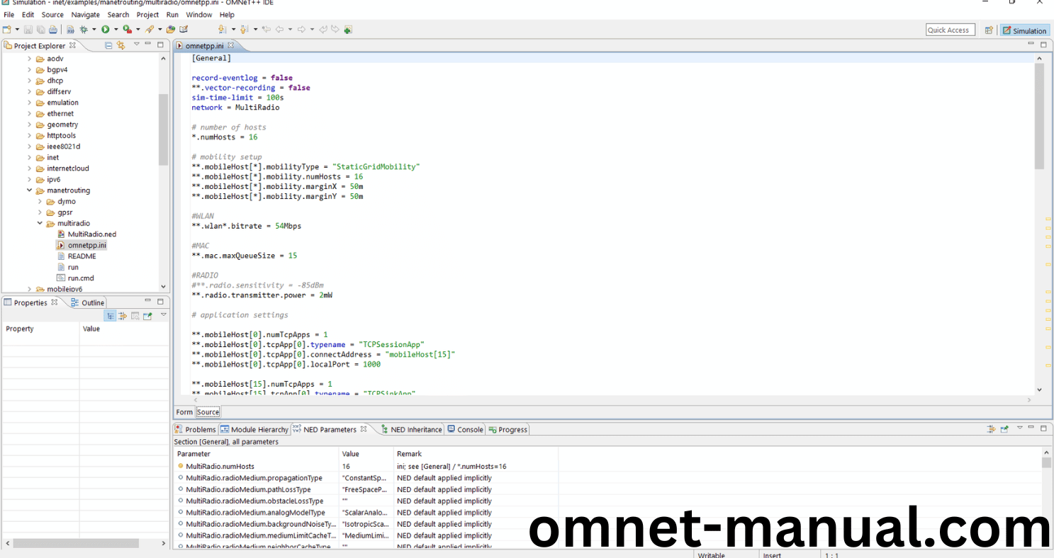 Executing The Example Tkenv Framework Program Omnet Simulator