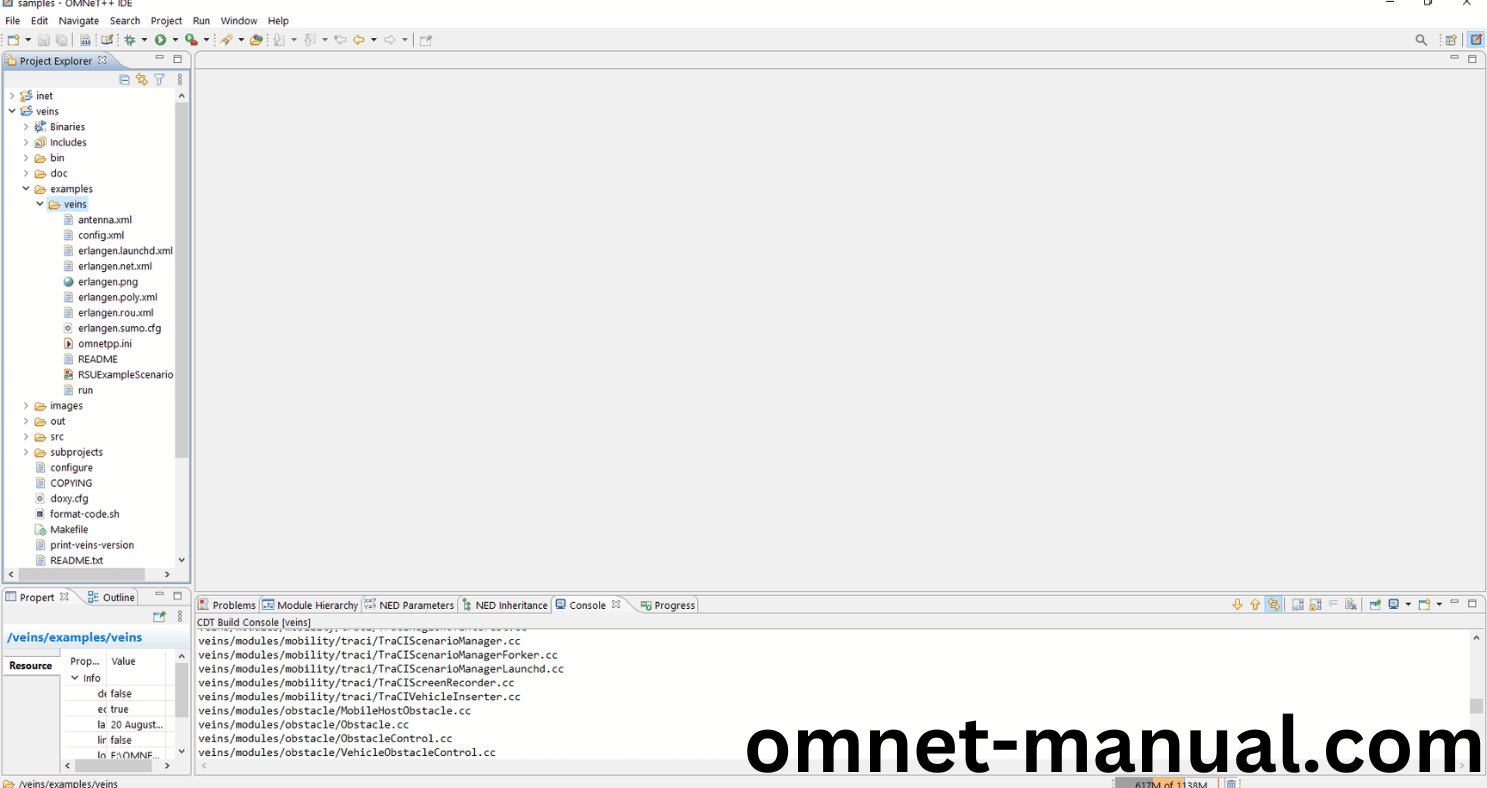 Executing The Example Veins And Sumo Framework Program Omnet Simulator