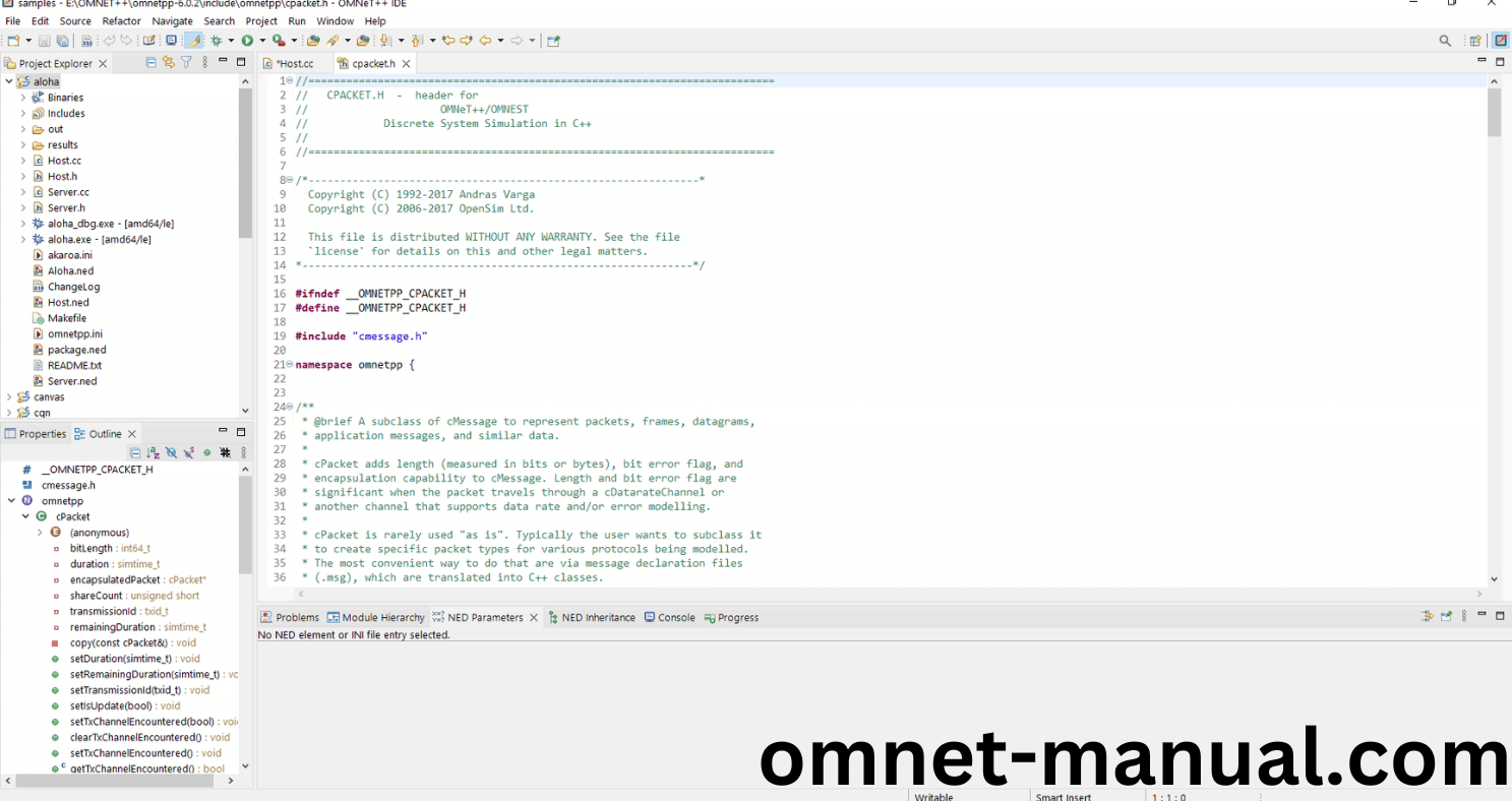 Importing cPacket.h – OMNeT++ Simulator