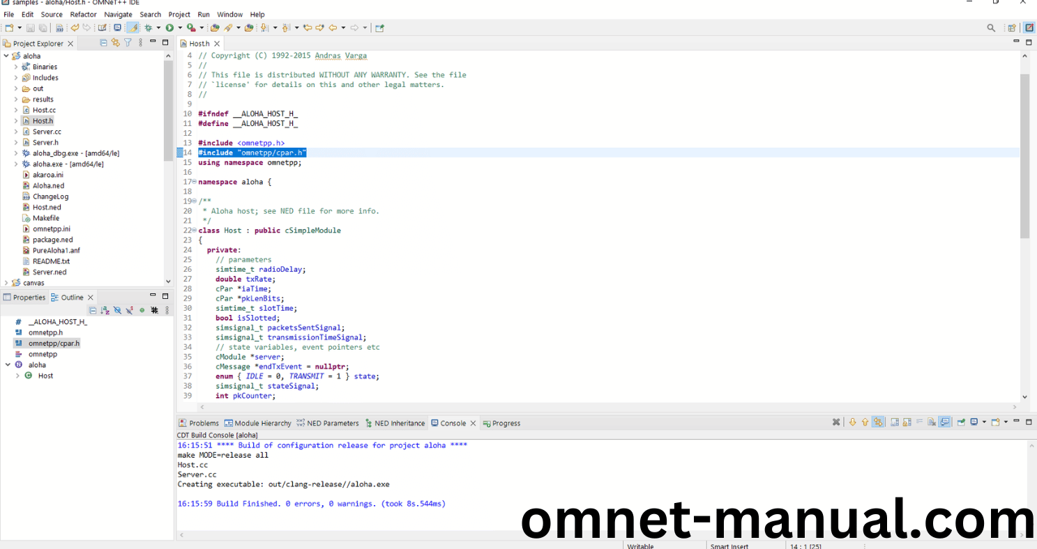 Importing cPar.h – OMNeT++ Simulator