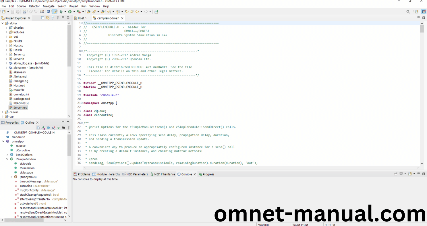 Importing cSimplemodule.h – OMNeT++ Simulator