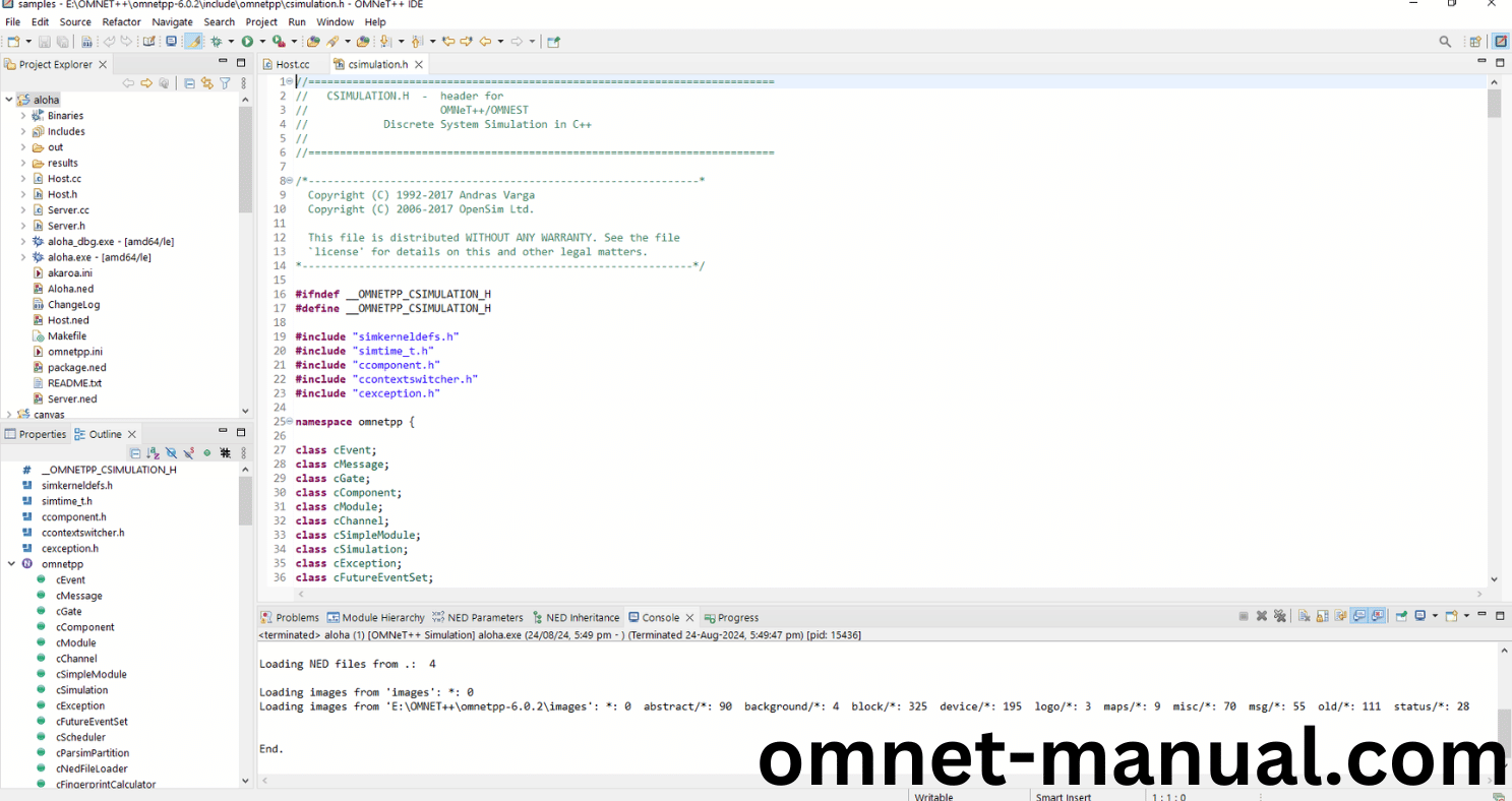 Importing cSimulation.h – OMNeT++ Simulator