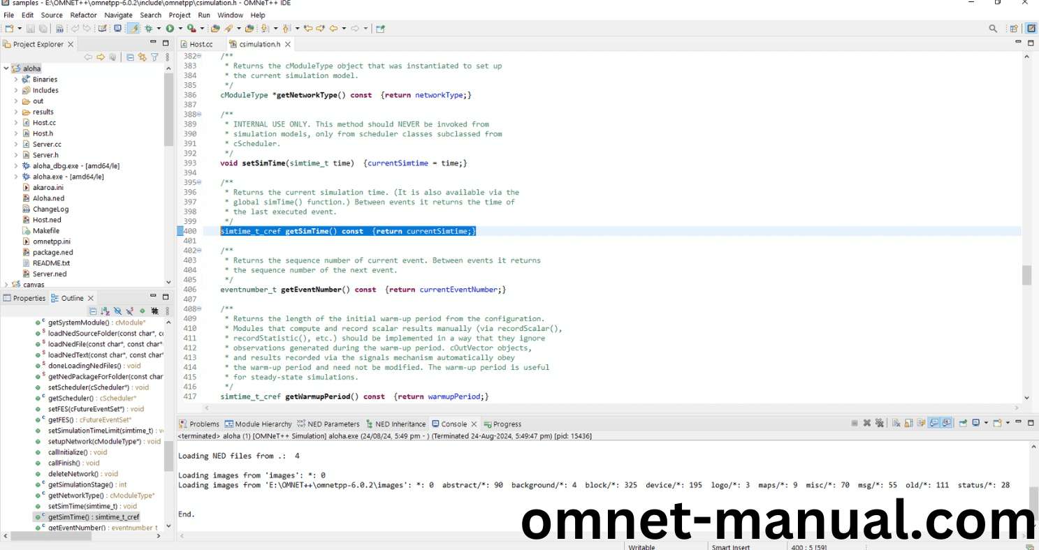 Importing cSimulation.h – OMNeT++ Simulator