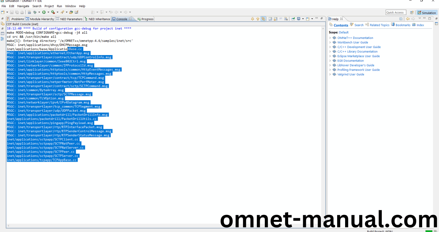 Inet Building Process – OMNeT++ Simulator