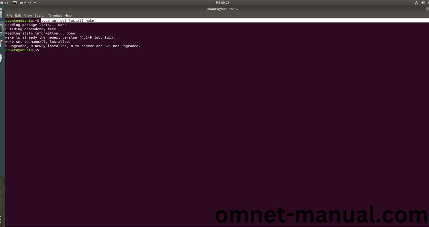Make Installation Command Omnet Simulator