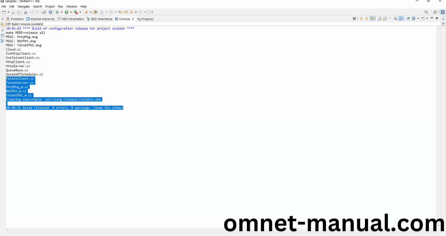 OMNeT++ Building Process – OMNeT++ Simulator