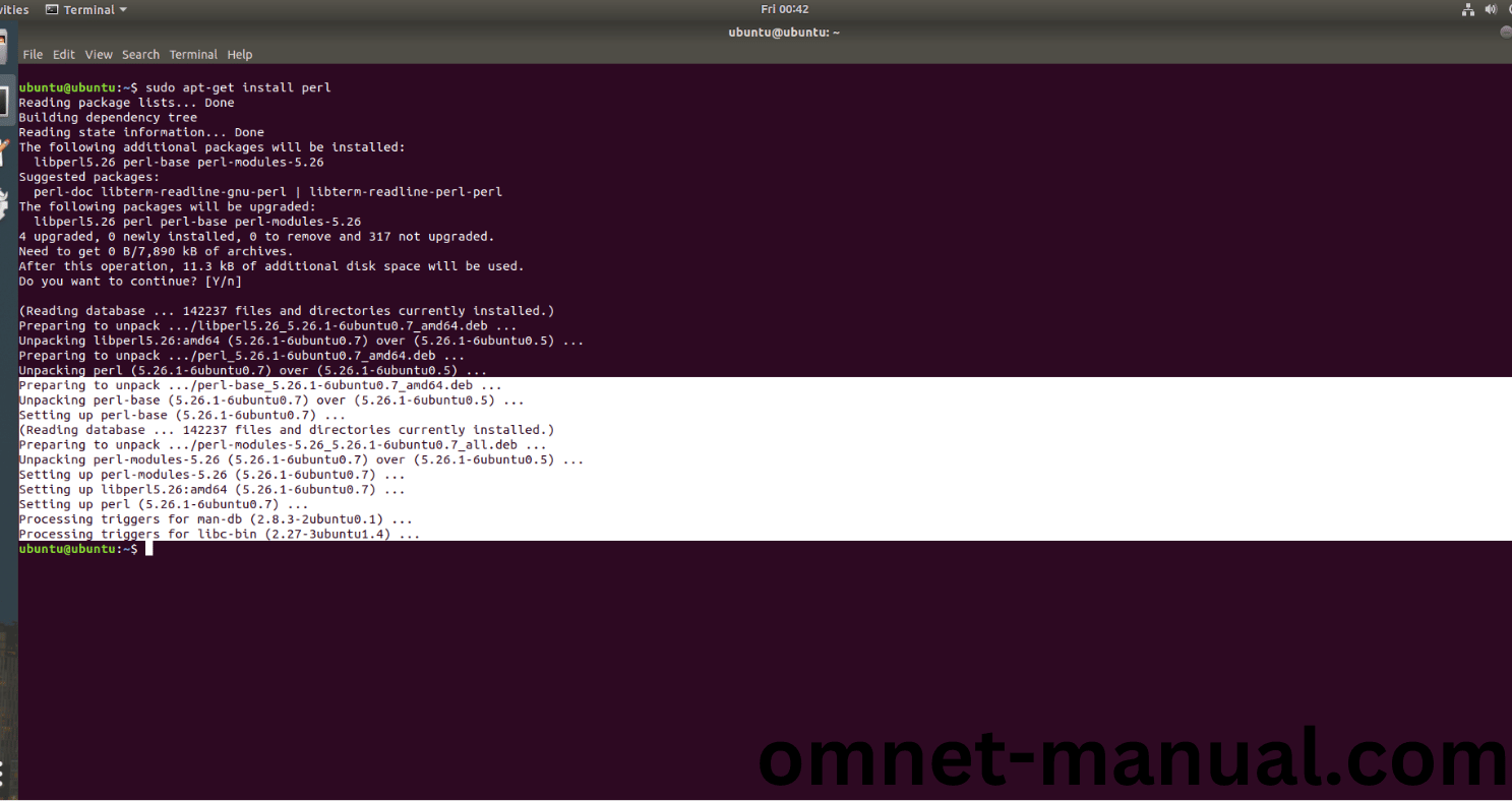 Perl Installation Command – OMNeT++ Simulator