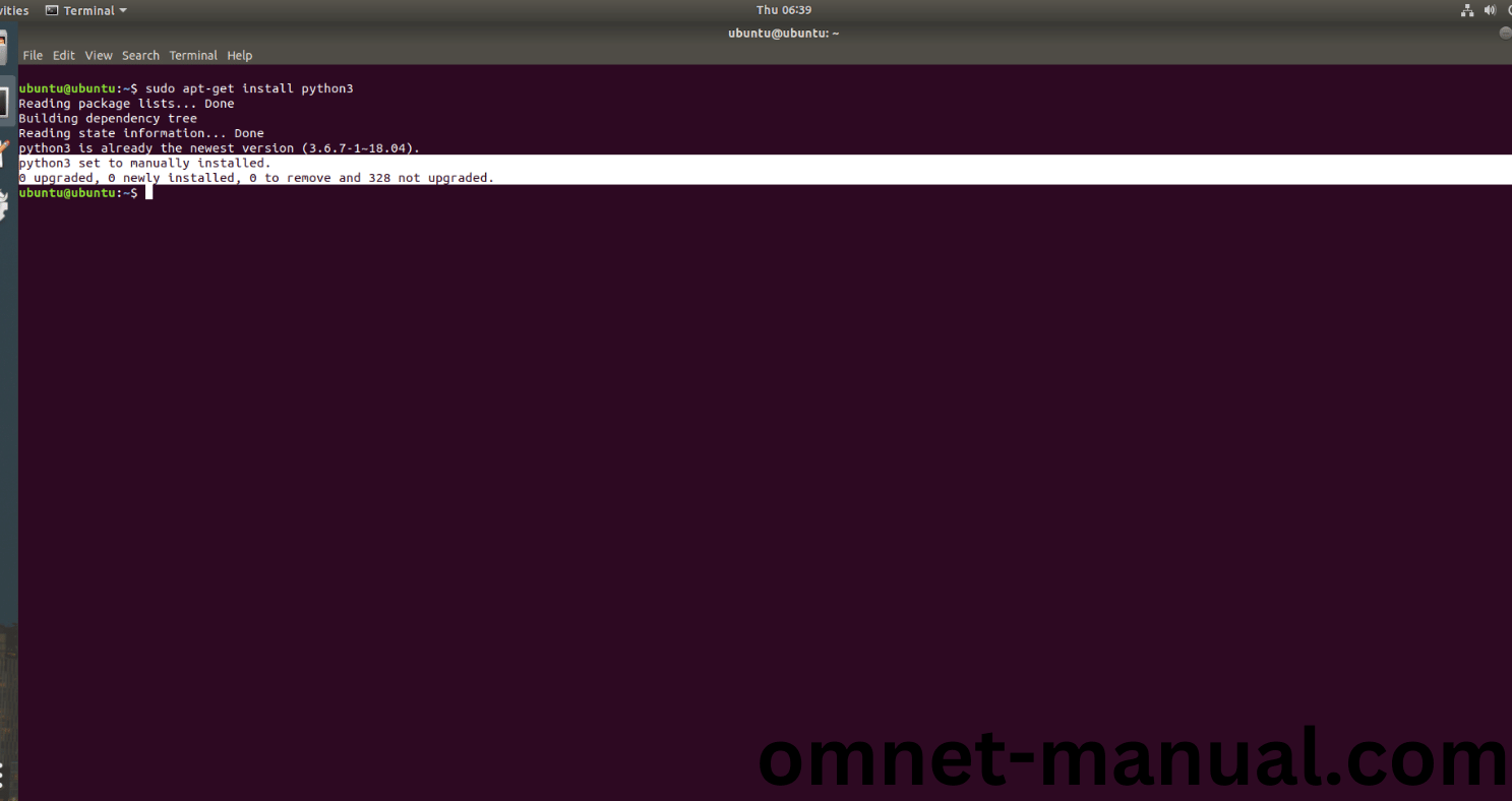 Python3 Installation Command – OMNeT++ Simulator