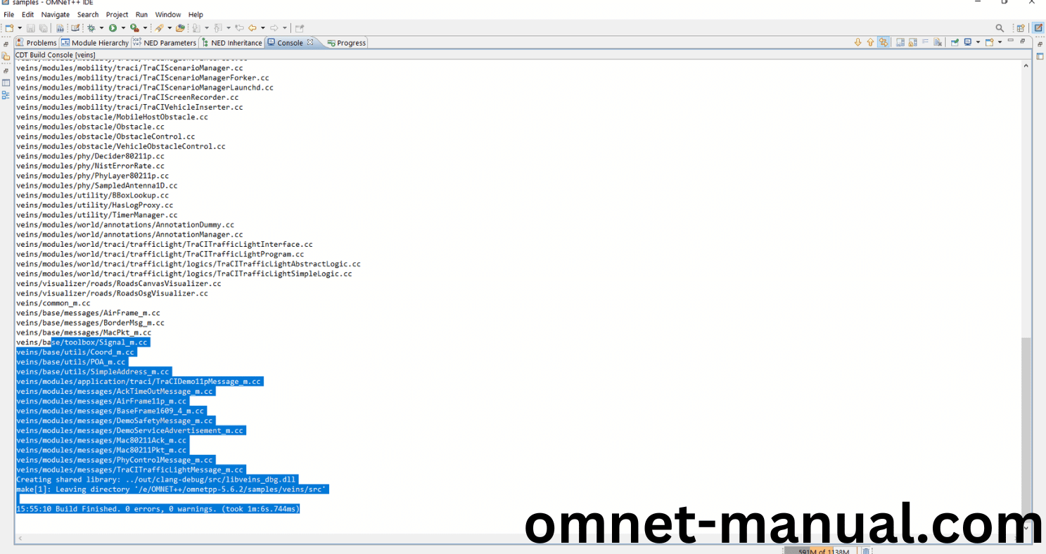HOW TO RUN VEINS SUMO PACKAGES IN OMNET++