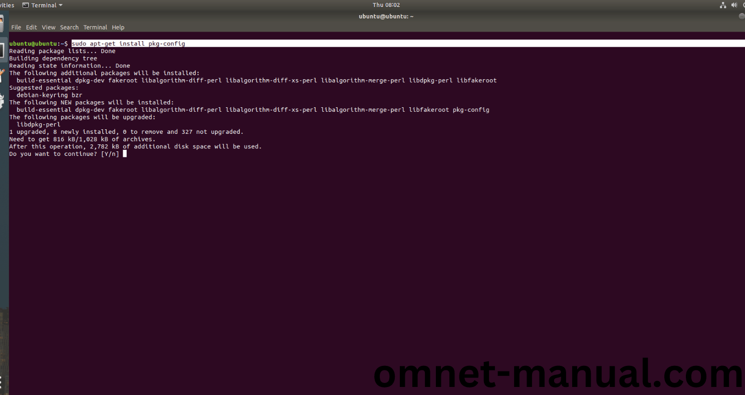 pkg-config Installation Command – OMNeT++ Simulator